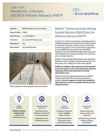 BioMix was installed in the newly constructed anaerobic and anoxic ...